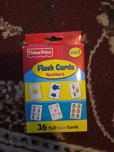 Fisher Price Flash Cards Numbers 36 Full Color Cards Ages 2-5 ...