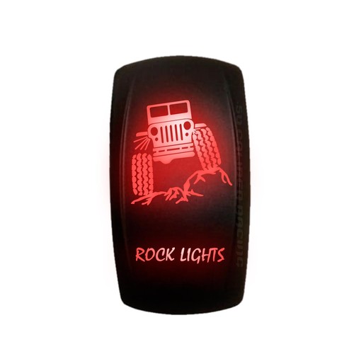 12V Rocker Switch LED Backlit Rock Lights J RV Toy Hauler Diesel Semi ...