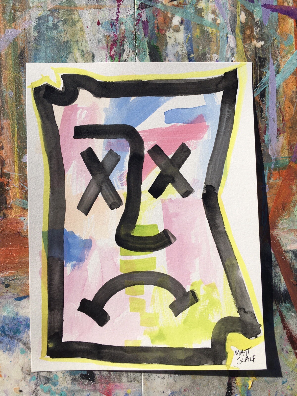 Matt Scalf Portrait Face Abstract ORIGINAL PAINTING Street Modern ...