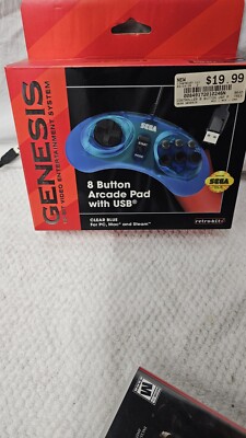 Retro-Bit Official Sega Genesis USB Controller 8-Button Arcade Pad | eBay