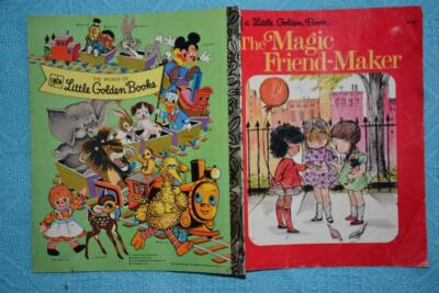 Little Golden Book: The Magic Friend-Maker #E137 1977 GREEN Back ...