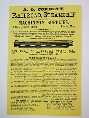 1872 New Haven Connecticut Advertisement Corbett Railroad Steamship ...