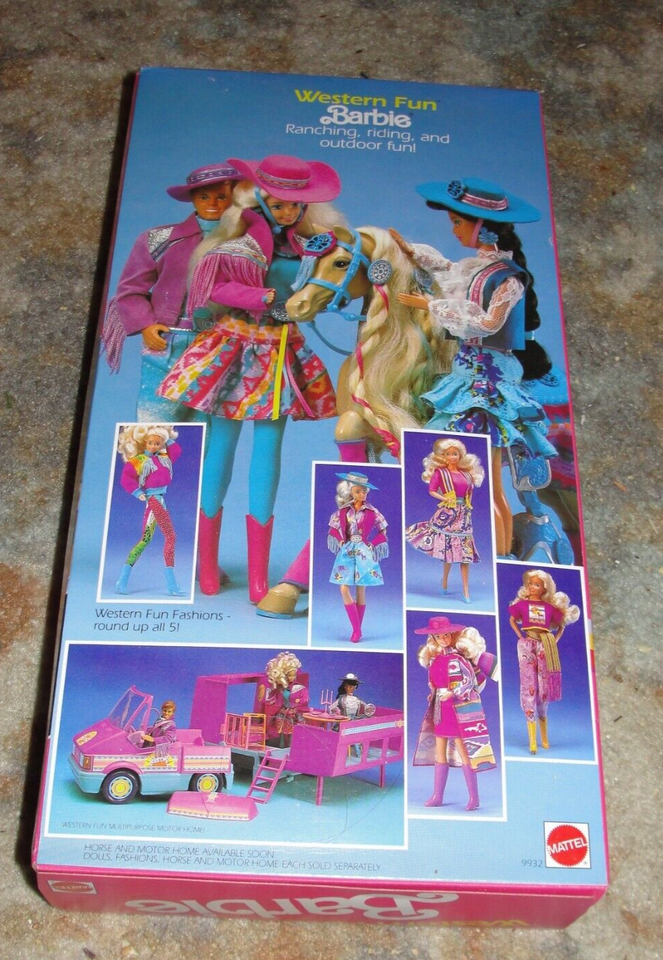 VINTAGE 1989 WESTERN FUN BARBIE DOLL NEW IN BOX NRFB | eBay
