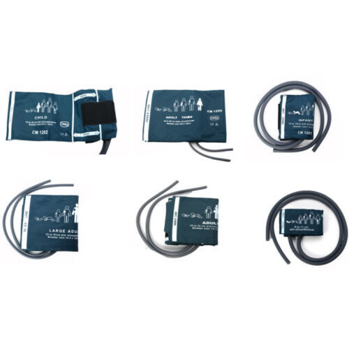 A Set Blood Pressure Cuff NIBP Double Tube Reusable for Patient Monitor ...
