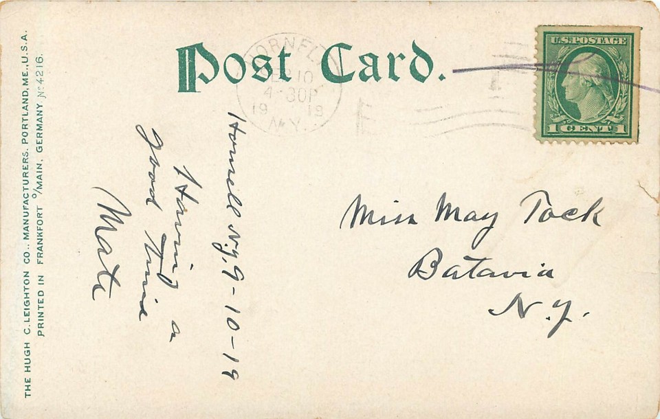 Undiv. Back Postcard; Hornell NY, Main Street Bridge, Steuben County ...