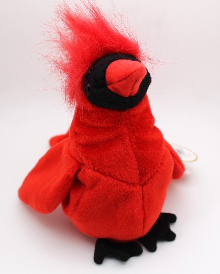 1999 Mac the Cardinal #4225 Ty Retired Beanie Baby Bird Red w/ Trading ...