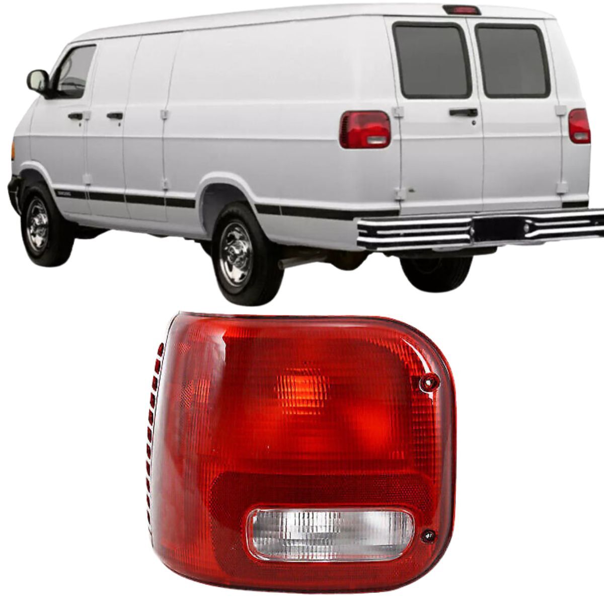 Fits Dodge Ram 2500 Van Tail Light Assembly 1996-2003 Driver Side For ...