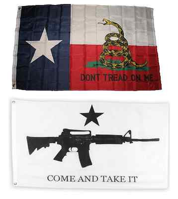 3x5 Wholesale Set of Texas Gadsden & White Come & Take It M4 3'x5' (2 ...
