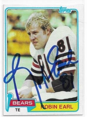 ROBIN EARL Autographed Signed 1981 Topps Football card #501 Chicago ...