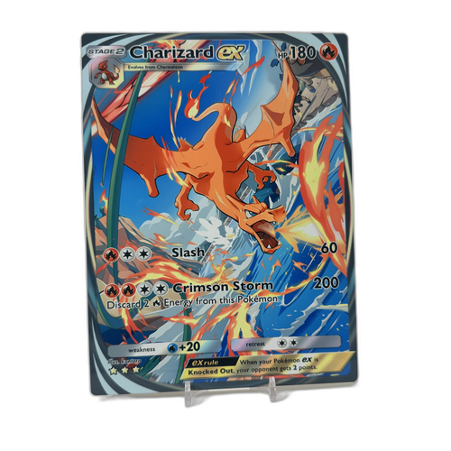 Charizard EX Immersive - Pokemon Pocket | Jumbo Metal 6" x 8" Card Gift ...