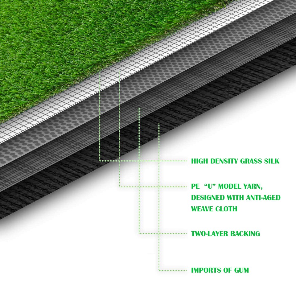 Custom Artificial Grass Mat Synthetic Landscape Fake Lawn Pet Dog Turf ...