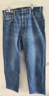 ARAMARK WEAR GUARD MEN'S BLUE DENIM JEANS SIZE 36/32 STRAIGHT LEG 5 ...