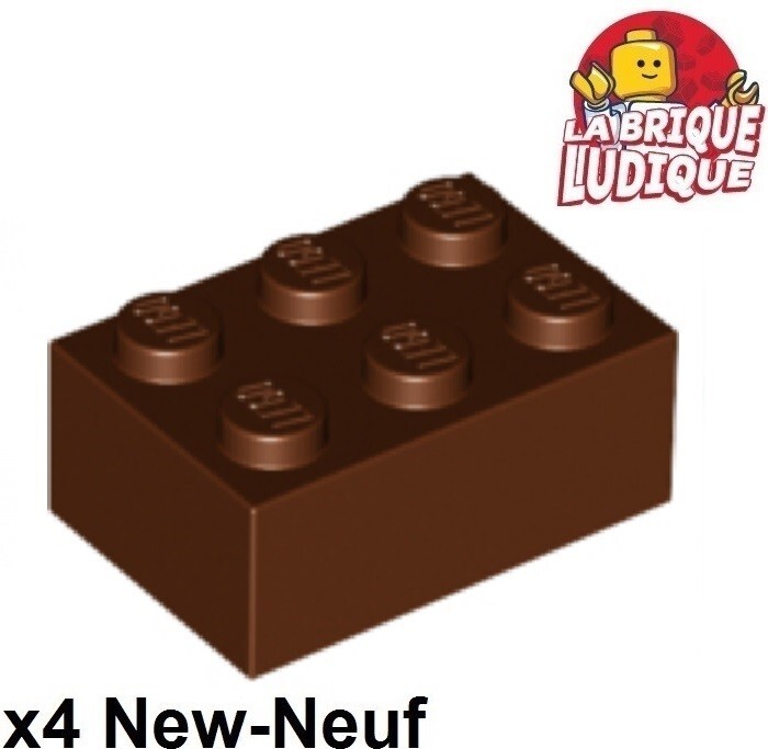 LEGO 4x Brick 2x3 3x2 Brown/Reddish Brown 3002 New | eBay