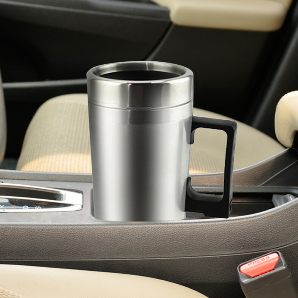 300ML 12V Heating Cup Kettle Stainless Steel Car Tea Coffee Mug Maker ...