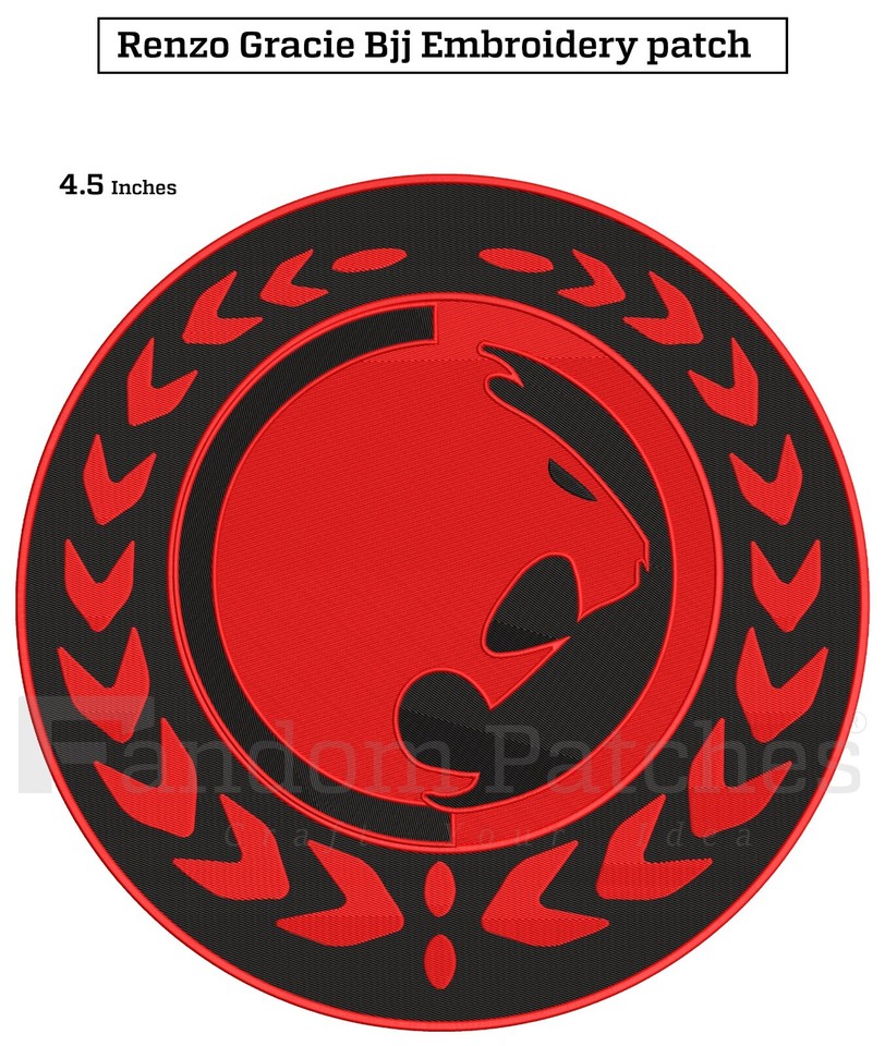 Renzo Gracie Jiujitsu Embroidery Patches Gracie BJJ Gi Patches Kimono ...