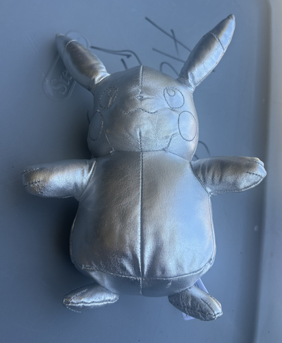 Pokemon Silver Pikachu 8" 25th Anniversary Edition Plush Celebration | eBay
