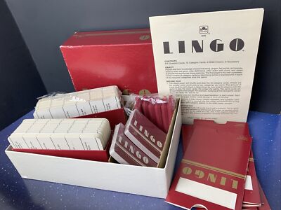 LINGO Slanguage Card Party Game Vintage 1985 COMPLETE Golden Western ...