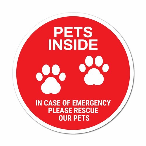 Pets Inside Sticker Decal Window Sign Graphic Bin Car Safety | eBay ...