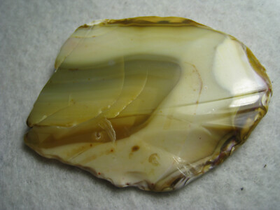 Yellow Banded Agate Quartz Polished Slice Natural Stone Carats | eBay