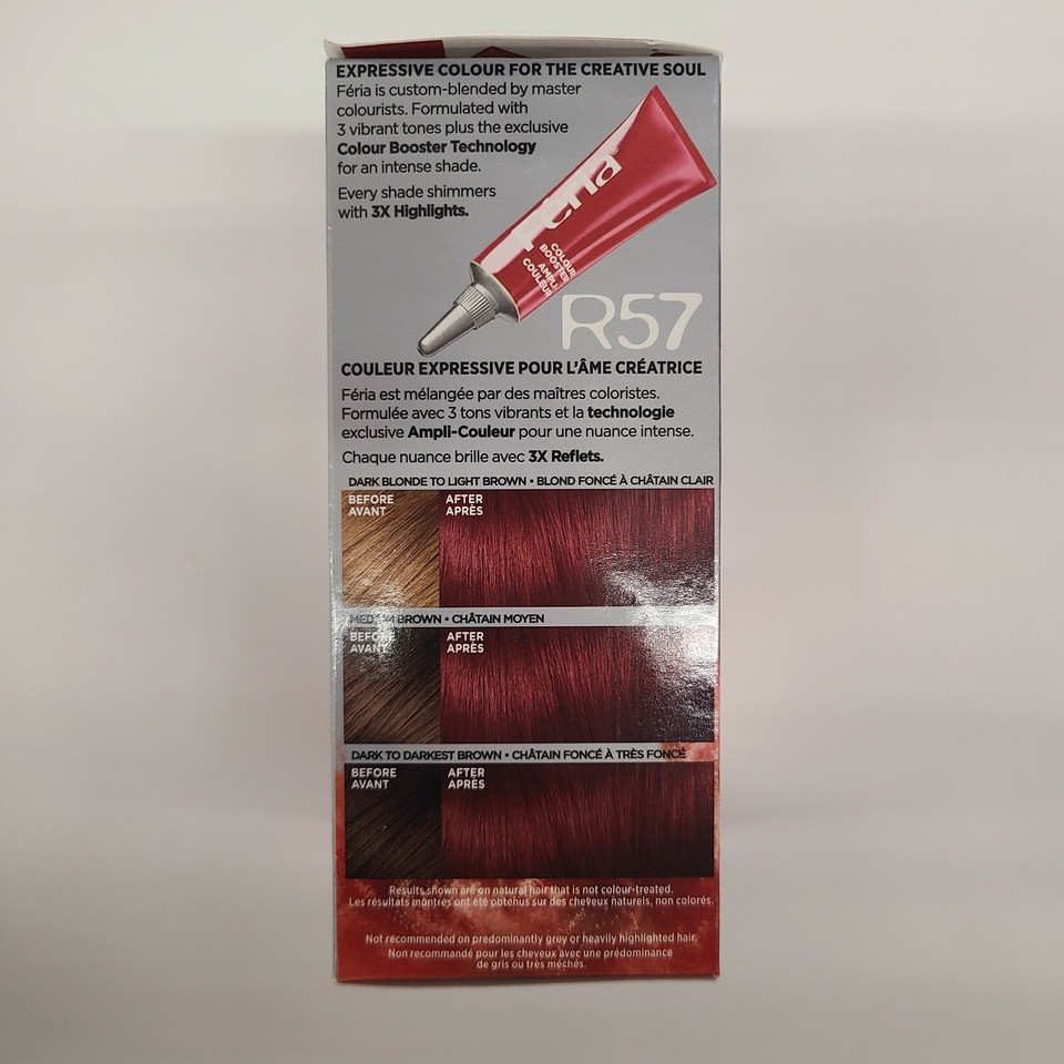 L'Oreal Paris Feria High-Intensity Shimmer Power Red R57 Intense Medium ...