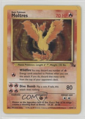 1999 Pokemon Fossil Moltres Holo #12 0x7c | eBay