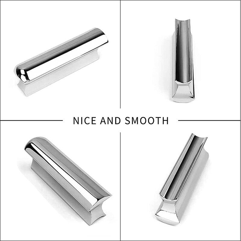 Silver Metal Guitar Slide, Electric Guitar Lap Steel Bar for Medium to ...