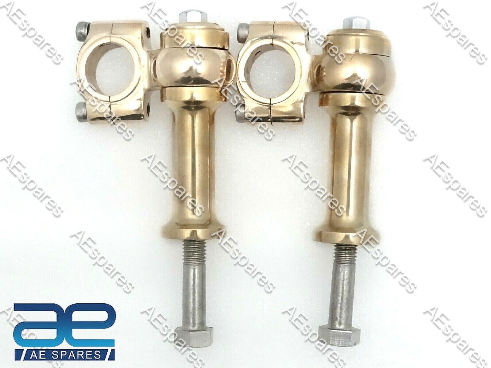 Universal Motorcycle Brass 1" Handlebar Risers Clamp 3" Rise Approx @US ...