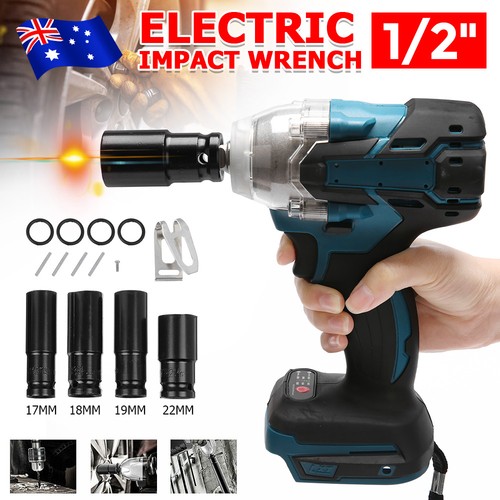 For Makita 18V Battery Brushless Cordless Impact Wrench Body Rattle Gun ...