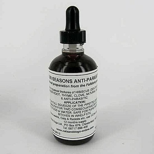 Dog Worm Control, 100ml FOUR SEASONS Natural Cat/Dog/Rabbit Wormer ...