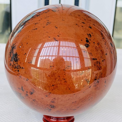 Natural Red Mahogany Obsidian Quartz Crystal Sphere Ball Healing 1800G ...