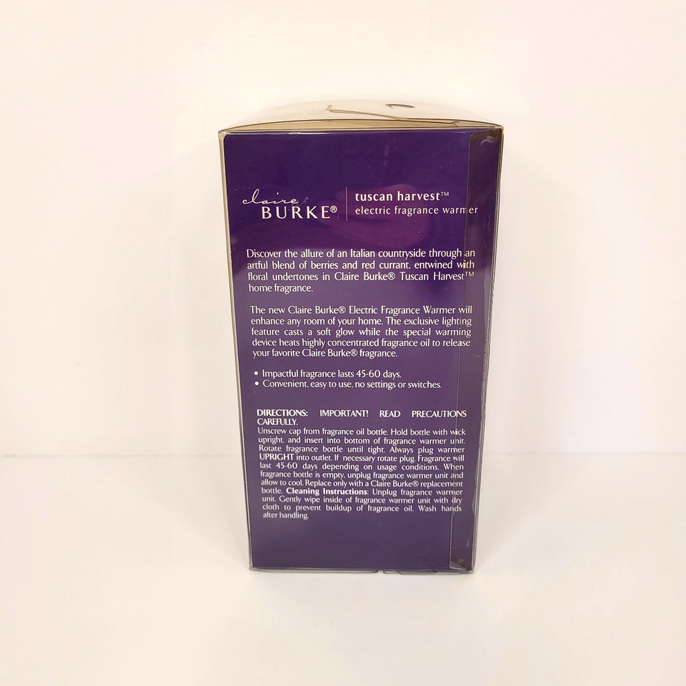 Vintage Claire Burke Tuscan Harvest Electric Fragrance Warmer Plug In ...