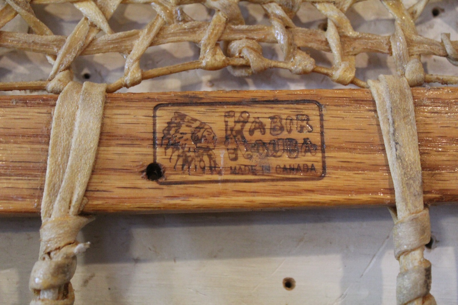 Wood Wooden Snowshoe Pair Log Cabin Ski Lodge Display Decor Kabir Kouba ...