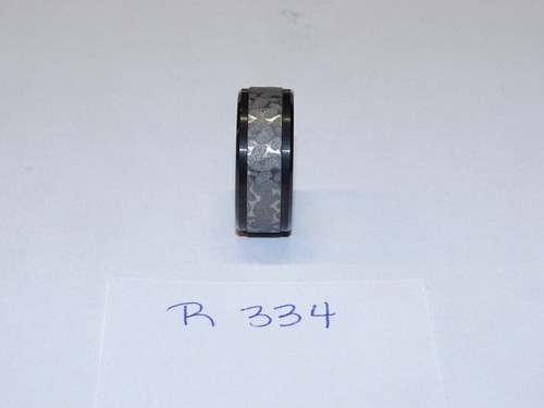 Triton Tungsten Carbide Wedding Ring 9mm Size 10 Black w/ Grey Center # ...