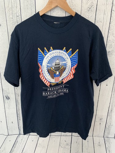 Vintage President Barack Obama Inauguration Short Sleeve T Shirt Men's ...
