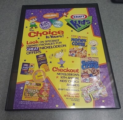 Rugrats Kids Choice Awards Kraft Post 1997 Print Ad Framed 8.5x11 | eBay