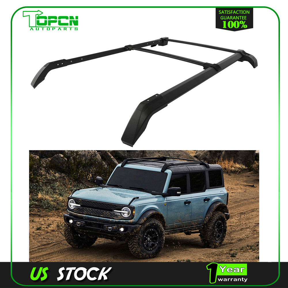 Aluminum Roof Rack For 2021-2024 Ford Bronco 2x Cross Bar + 2x Roof ...