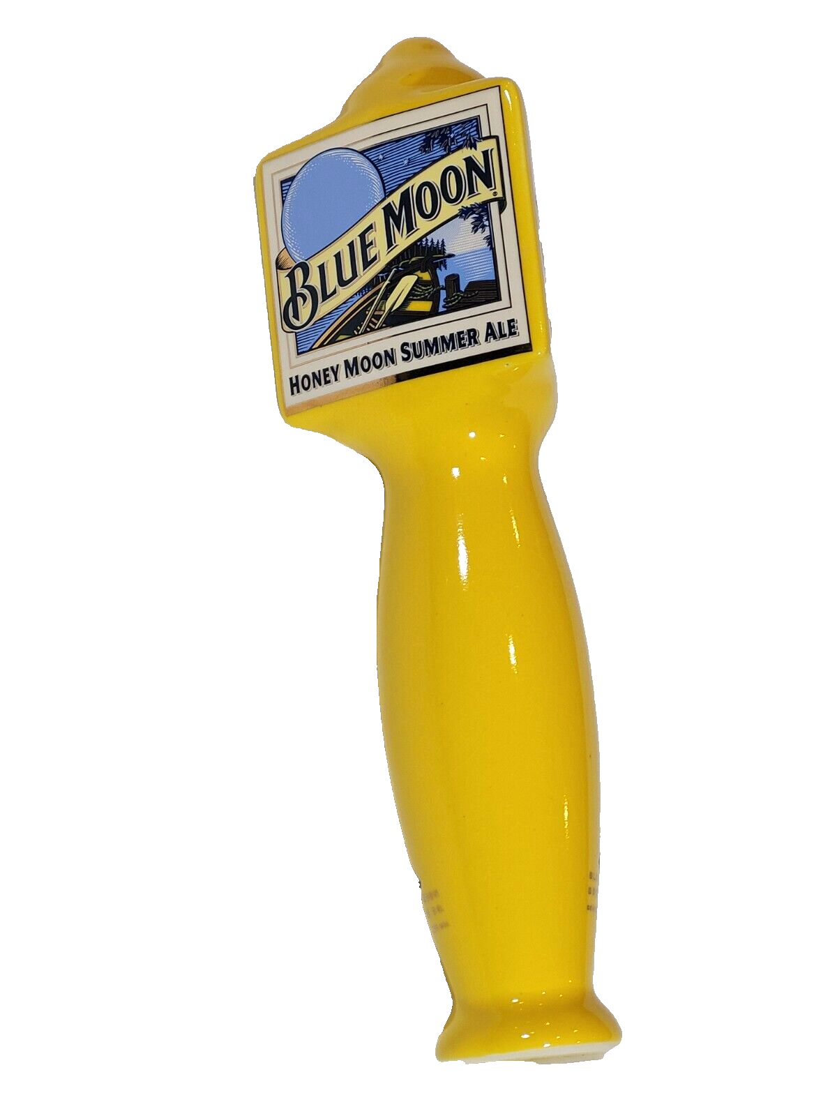 BLUE MOON Honey Moon Summer Ale Yellow Beer Tap Handle | eBay