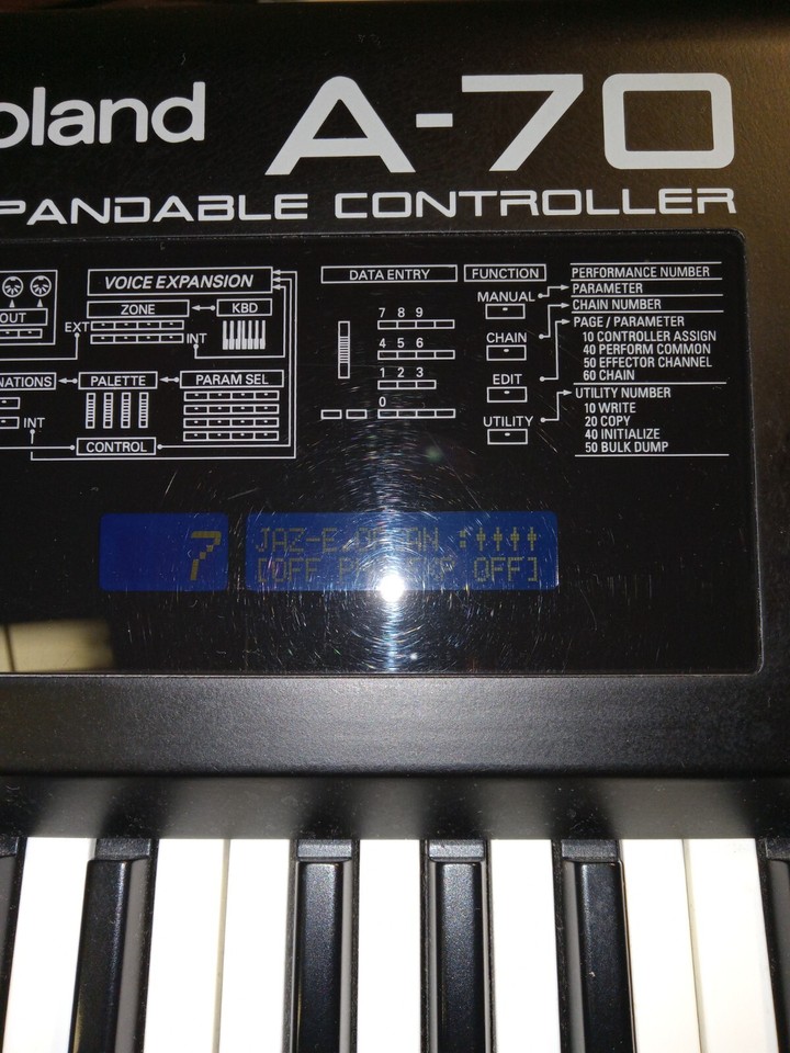 ROLAND A-70 76-KEY EXPANDABLE MIDI CONTROLLER KEYBOARD W/ VEGS-PRO CARD ...