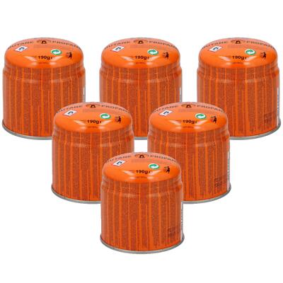 6 x Value Pack 190g Butane Propane Pierceable Gas Cartridges Camping ...