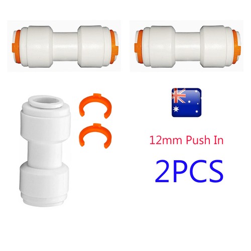 2X Quick Connect Push In Fit Straight Connector Caravan Water Tube ...