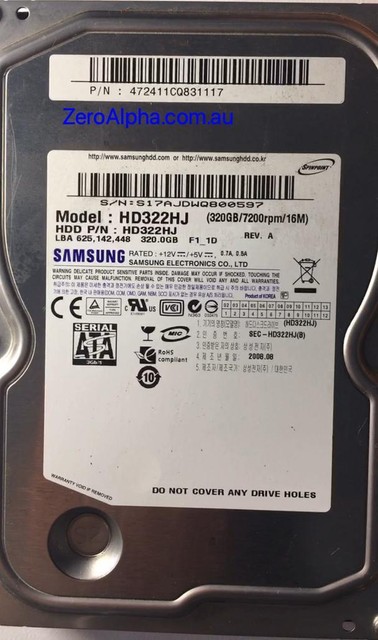 Samsung HD322HJ Serial-ATA 320GB SATA Hard Drive 3.5" for sale online ...