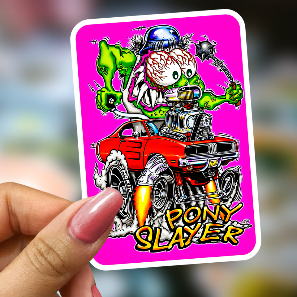 Rat Fink Ed Roth Vinyl Decals 50pcs Hot Rod Custom Car Bike Skateboard ...