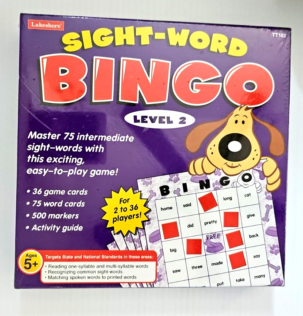 NEW Lakeshore Sight-Word Bingo Children’s Home or School Word Game ...