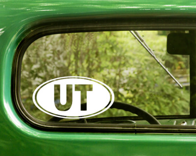 2 UT UTAH OVAL DECAL Stickers For Car Truck Laptop Rv Window Bumper ...