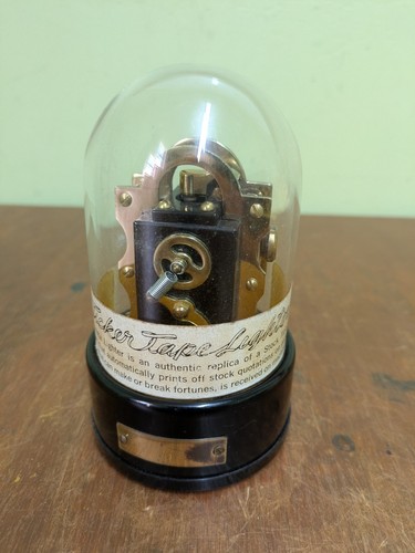 Edison Stock Ticker Tape Machine Cigarette Lighter Replica With Glass ...