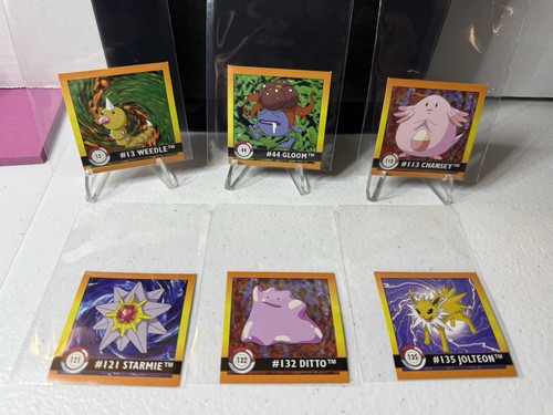 Pokemon 1999 Artbox Series 1 Stickers Jolteon 135 Starmie, Ditto ...