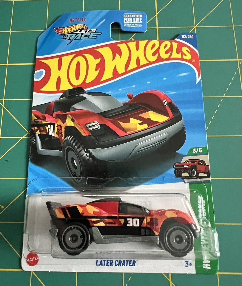 2025 HOT WHEELS LATER CRATER OFF ROAD VEHICLE HW REVERSE RAKE 3/5 RED ...
