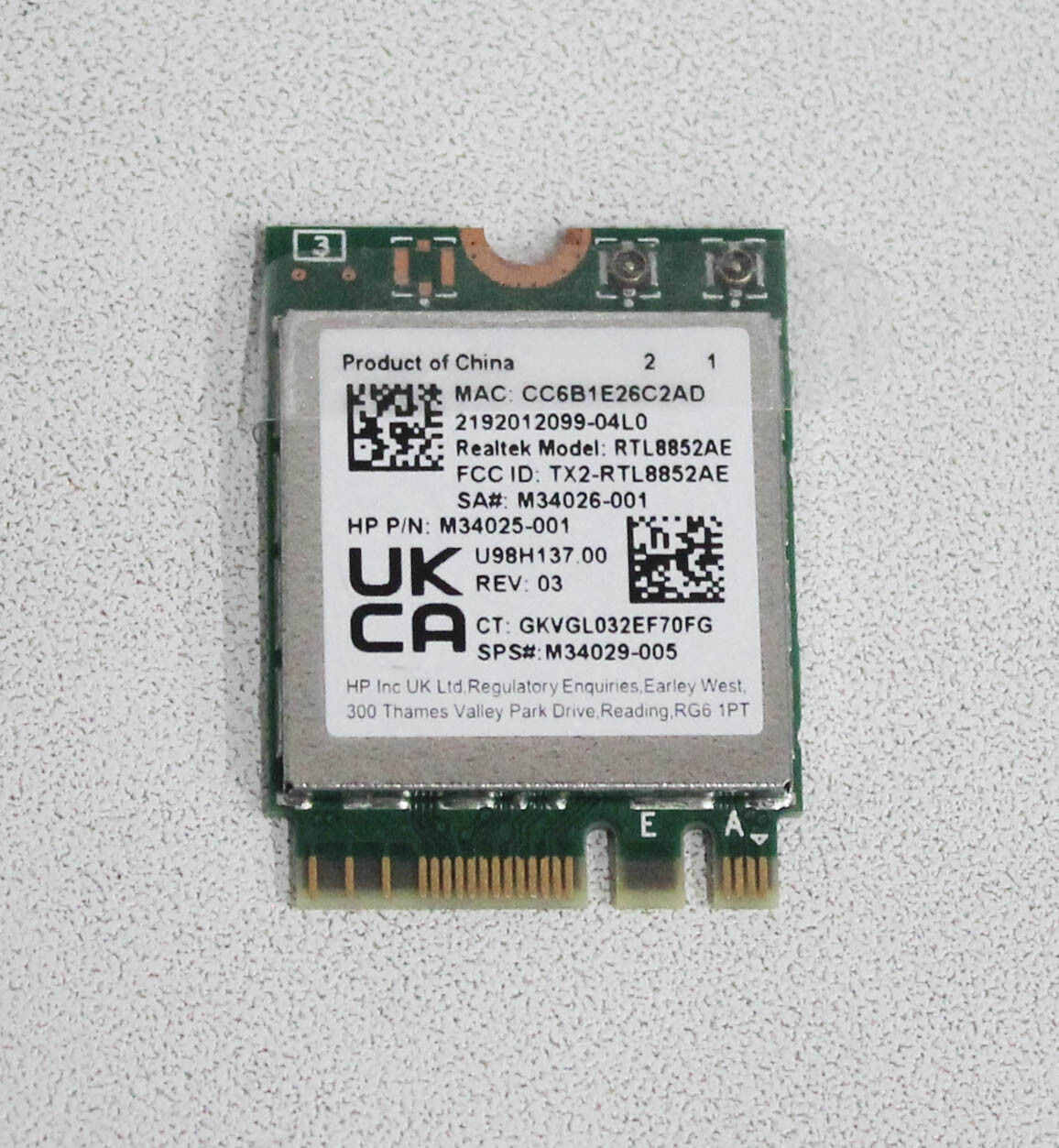 M34027-005 HP Wlan Cava Ax 2X2 Fox 15-Eh1070Wm "GRADE A" | eBay