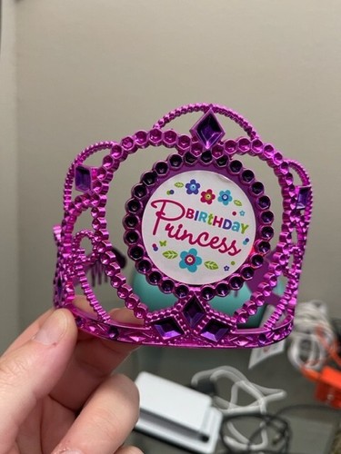 Amscan Girl's Birthday Princess Plastic Purple Party Tiara Costume ...