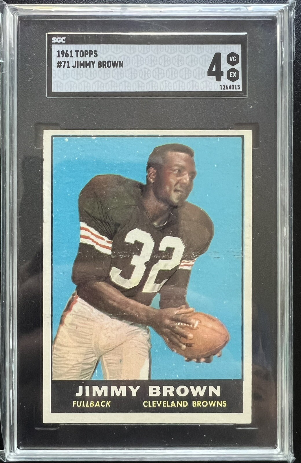 1961 Topps Jim Jimmy Brown SGC 4 Cleveland Browns #71 HOF GOAT Football ...